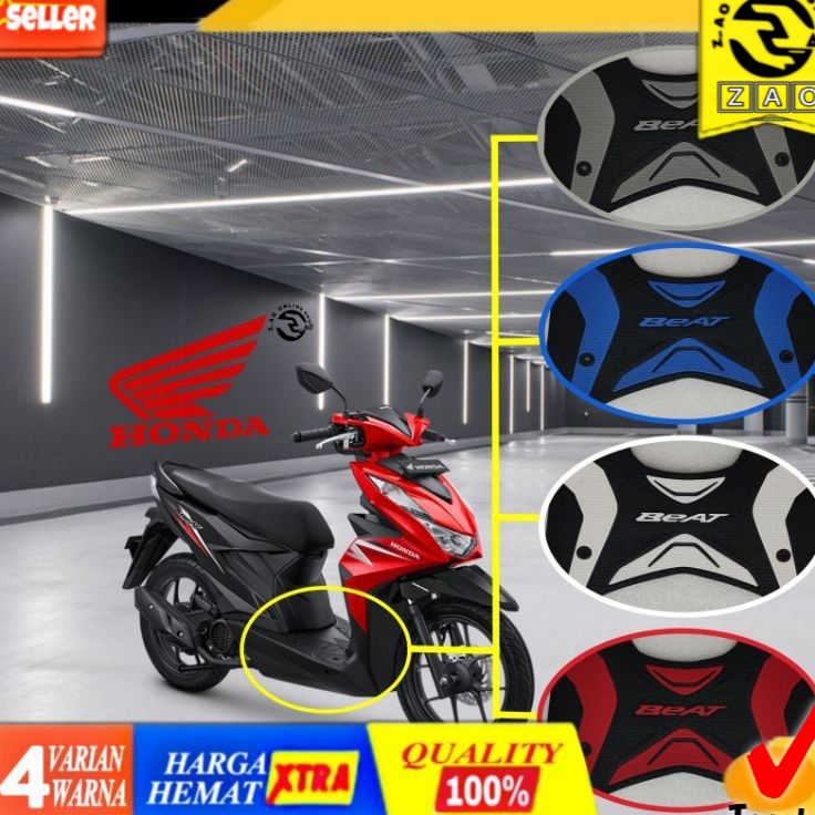 Jual BEAT || Karpet karet stepfloor alas kaki pijakan motor BeAT 2020 - 2021 Street Deluxe cbs ...