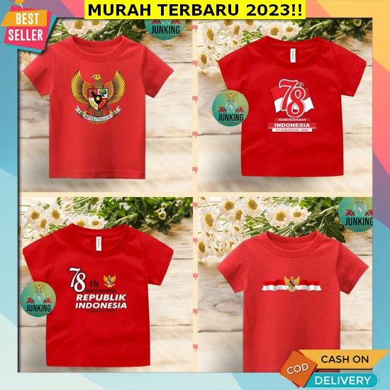 Jual Kaos Agustusan 2023 Terbaru Kekinian Atasan Pakaian Panitia Seragam 17 Viral Hut Indonesia ...