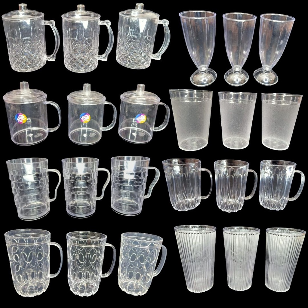 Jual GELAS PLASTIK/GELAS APEL/GELAS BAMBU/GELAS BIR/GELAS GARIS/GELAS ...