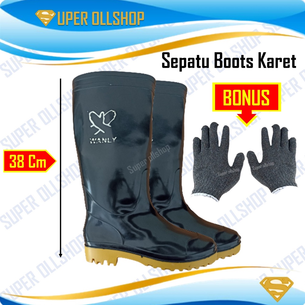 Jual vrwq -7 Sepatu Pria Safety Boot Bot But Boots Proyek Sawah Karet ...