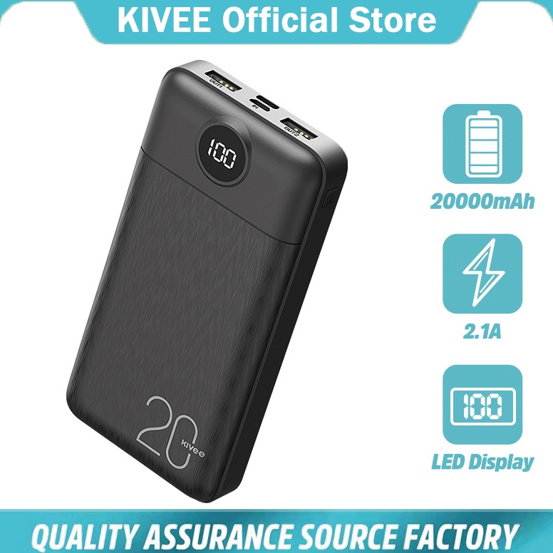 Jual RestockD8p3O KIVEE 5 Warna Powerbank 20000 mAh Real Power Bank ...