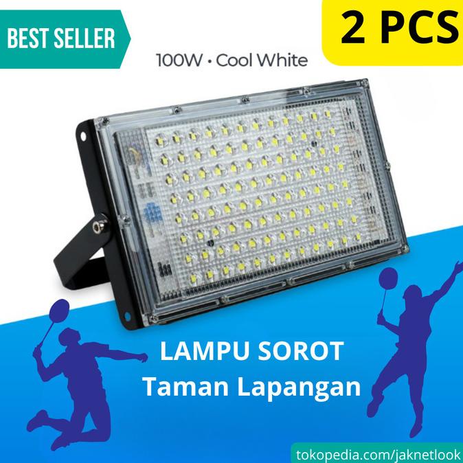 Jual Lampu Sorot Taman Lapangan Voli Badminton Indoor 100W Cool White ...