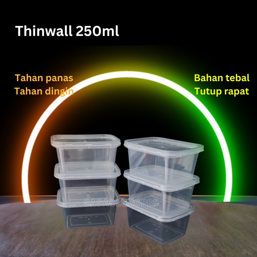 Jual Thinwall DM 250ml persegi panjang Twinwall | Shopee Indonesia