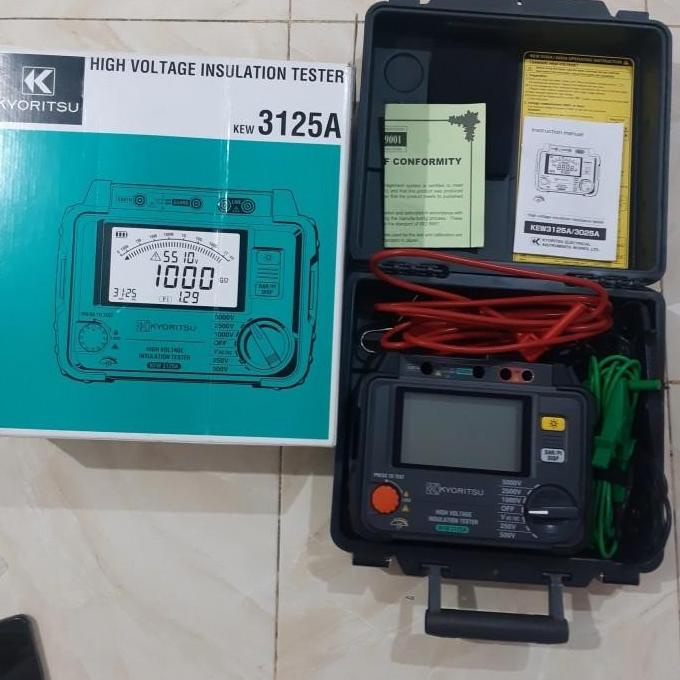 Jual PROMO KYORITSU 3125 HIGH VOLTAGE INSULATION TESTER MEGGER 5KV ...