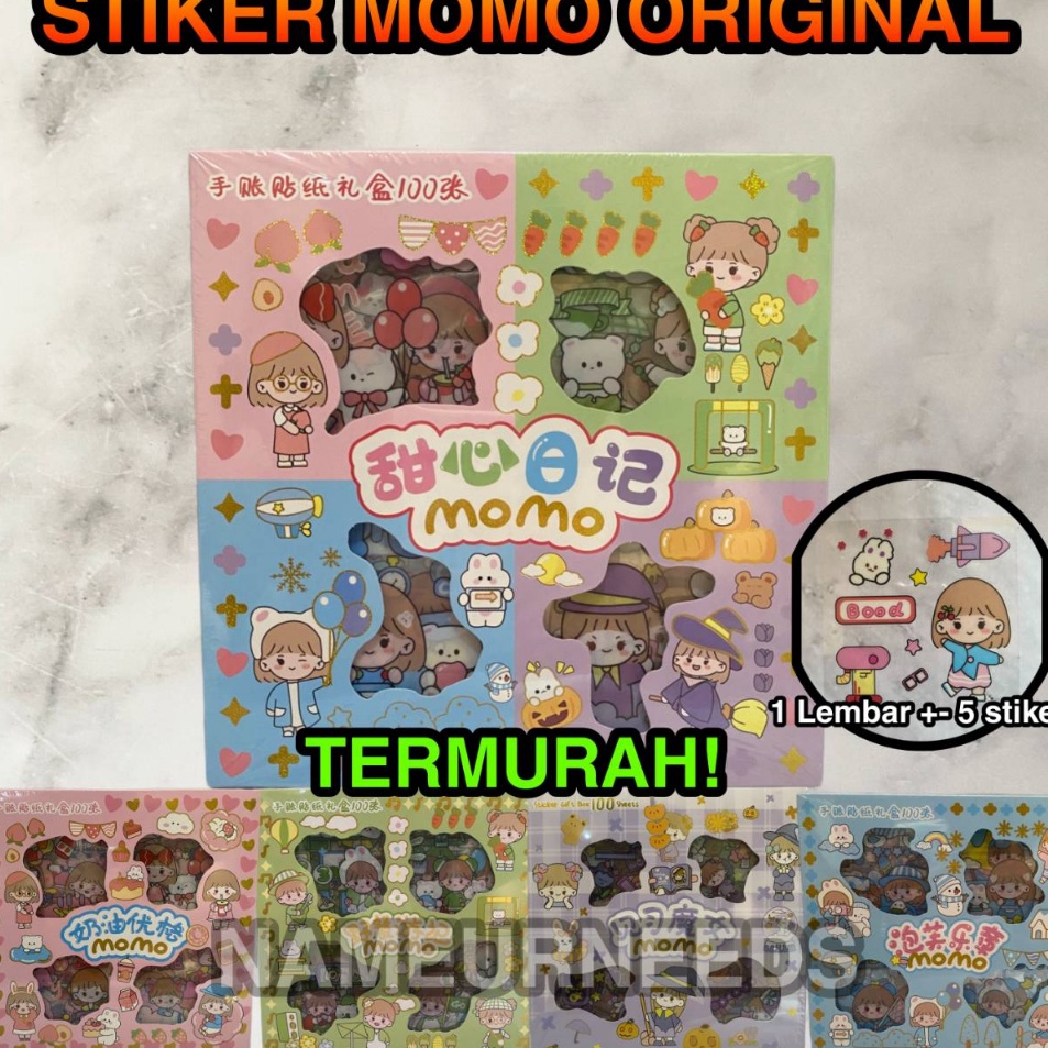 Jual JMNV6711 PALING AMPUH>>> Stiker 2D 100 Lembar Sticker Momo Kartun ...