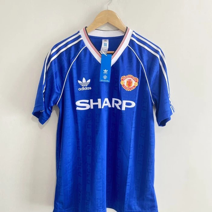 Jual BAJU BOLA JERSEY MU AWAY RETRO 1988 1990 JERSEY RETRO JERSEY MU ...