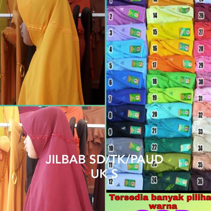 Jual Diskon↓ JIBAB SEKOLAH ELRAHMA KERUDUNG BERGO ANAK TK SD (S) SERUT ...