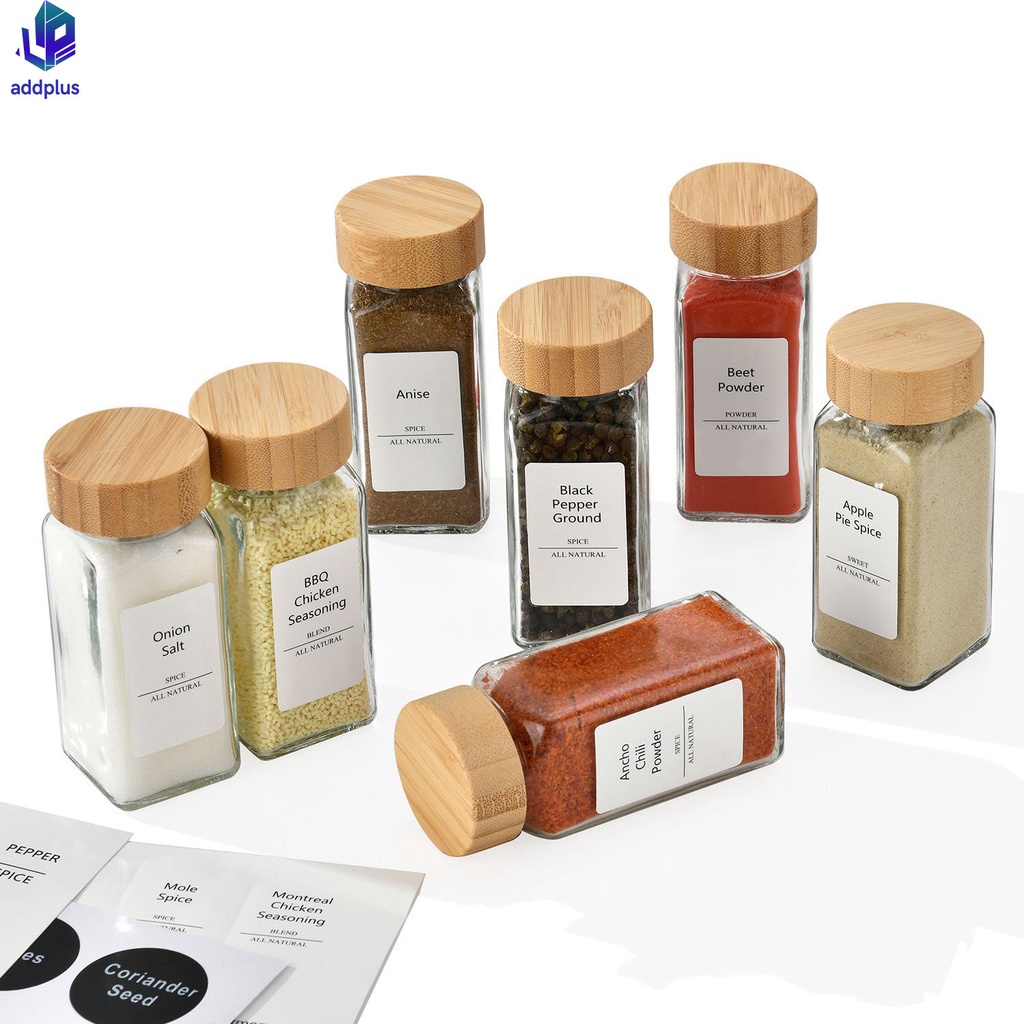 Jual AddPlus Bamboo Spice Jar 120ml Tempat Botol Bumbu Dapur Estetik ...