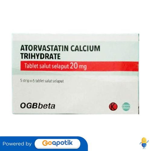 Jual ATORVASTATIN CALCIUM TRIHYDRATE OGB BETA 20 MG BOX 30 TABLET ...