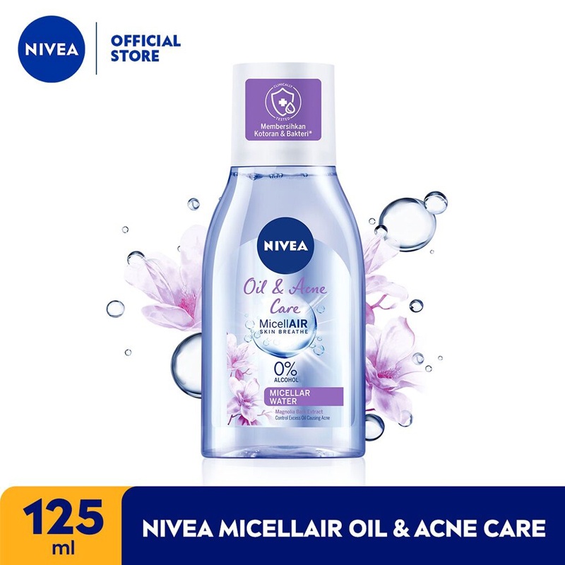 Jual NIVEA MicellAIR Micellar Water Oil & Acne Care 125 ml | Shopee ...