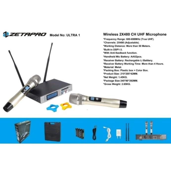Jual MIC WIRELESS ZETAPRO ULTRA 1 / ZETAPRO ULTRA 1 / MIC ZETAPRO ...