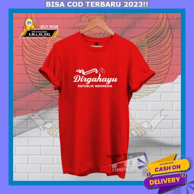 Jual Baju Kaoss Merah Putih Bajy Hut Ri 78 17 Agustus 2023 Bju Tujuh Belasan Merah Polos Seragam ...
