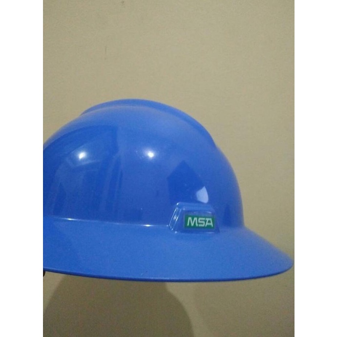 Jual Helm Proyek / Safety Helm / MSA V-Gard Full Brim + Fastrac MSA ...