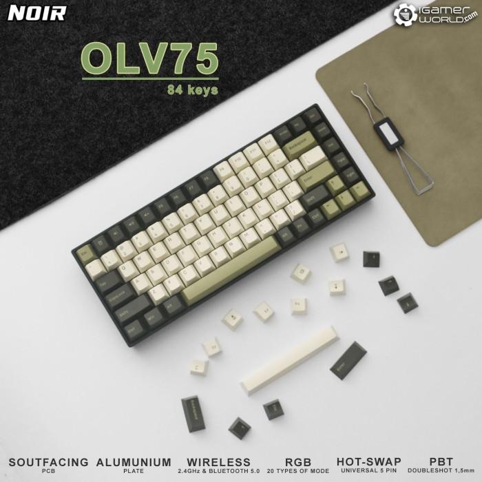 Jual NOIR OLV75 WIRELESS/BT/WIRED 84KEYS HOTSWAP MECHANICAL GAMING ...