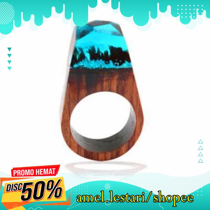 Jual RESIN WOOD RING / CINCIN KAYU UNIK PRODUK BEST PRODUK !! | Shopee ...