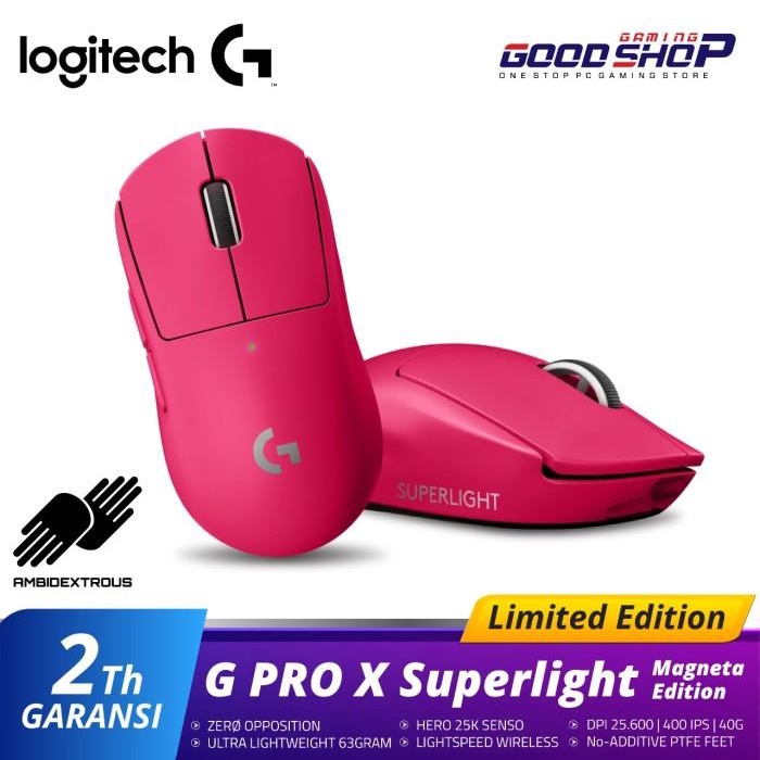 Jual LOGITECH G PRO X SUPERLIGHT PINK LIMITED EDITION WIRELESS GAMING ...