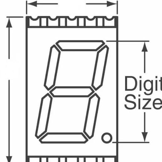 Jual LED 7 Segment 0.56 inch Display 0.56inch Segmen Digit Merah Hijau ...