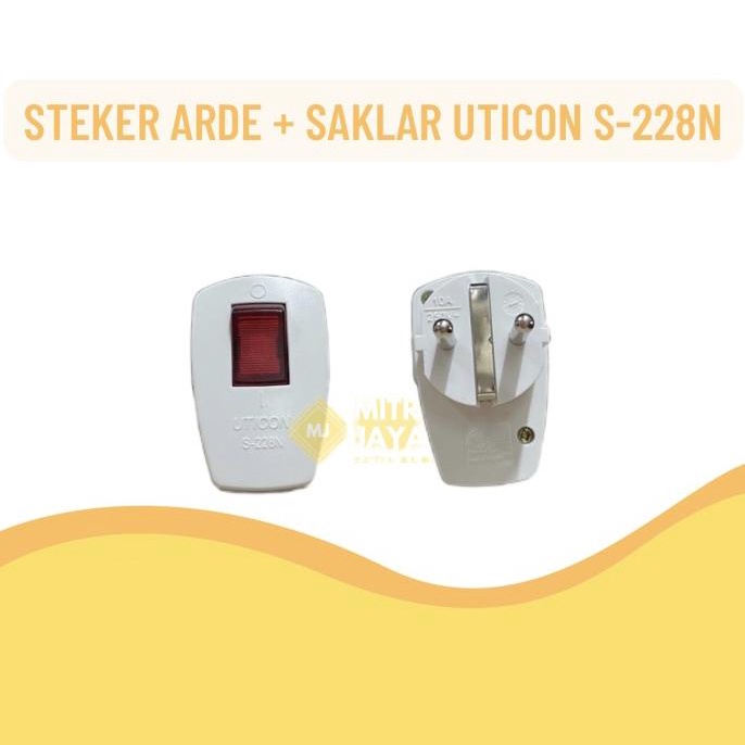 Jual _^_^_^] Steker Saklar Arde Uticon S-228N / Colokan Cok Kepala ...