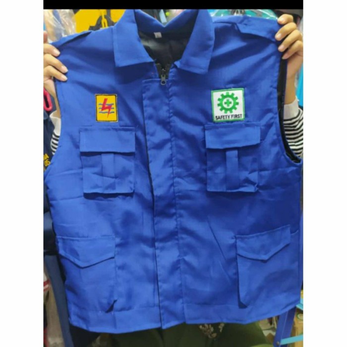 Jual Rompi Pln Biru Rompi Safety Pln Biru | Shopee Indonesia