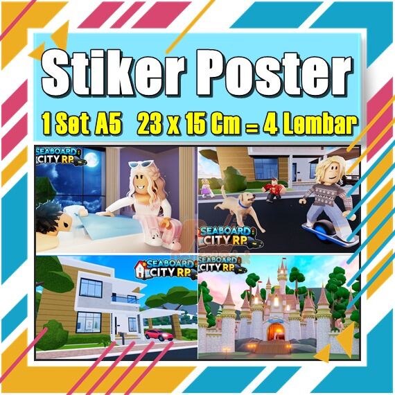 Jual Poster Stiker Label Roblox Game Gamer Android Anak A5Ukuran ...