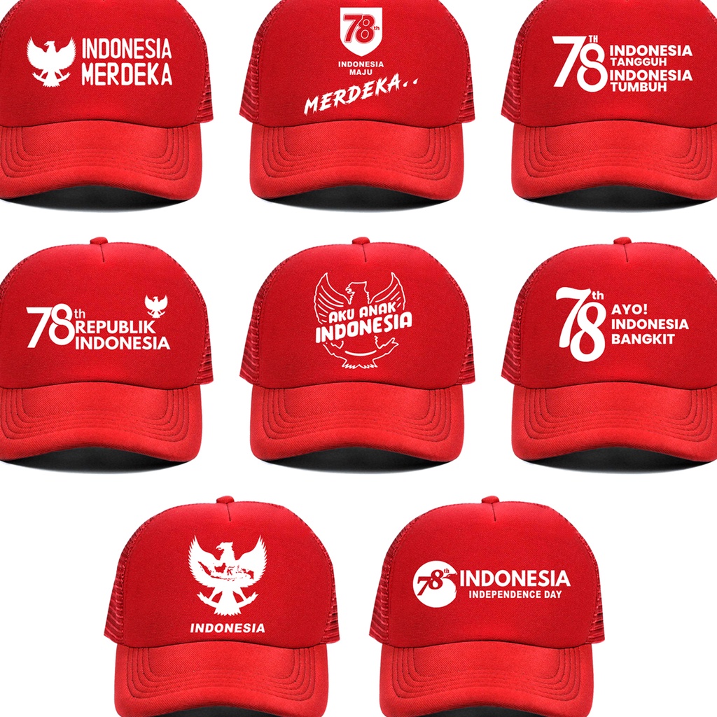 Jual NGPF1148 MEGA sALE Topi Trucker Dewasa Couple 17 Kemerdekaan ...