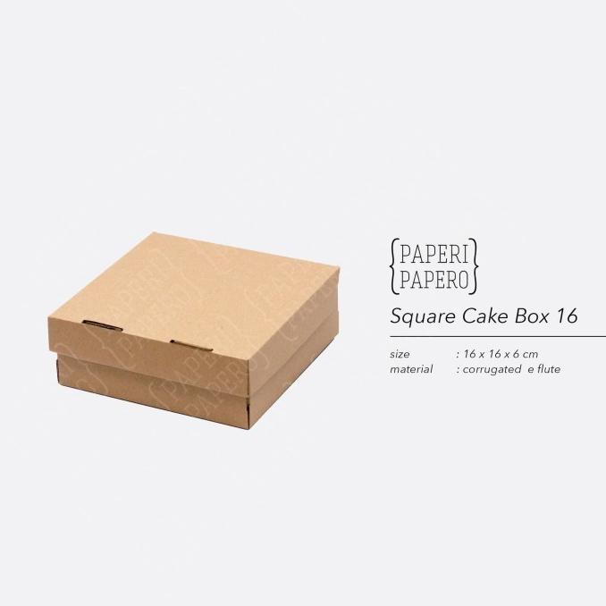 Jual ] Cake Box - Kotak / Dus / Boks Kue Bolu (16 x 16 x 6 cm ...