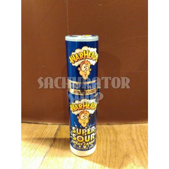 Jual Permen Warheads War Heads Blue Raspberry Super Sour Spray Candy 20 ...