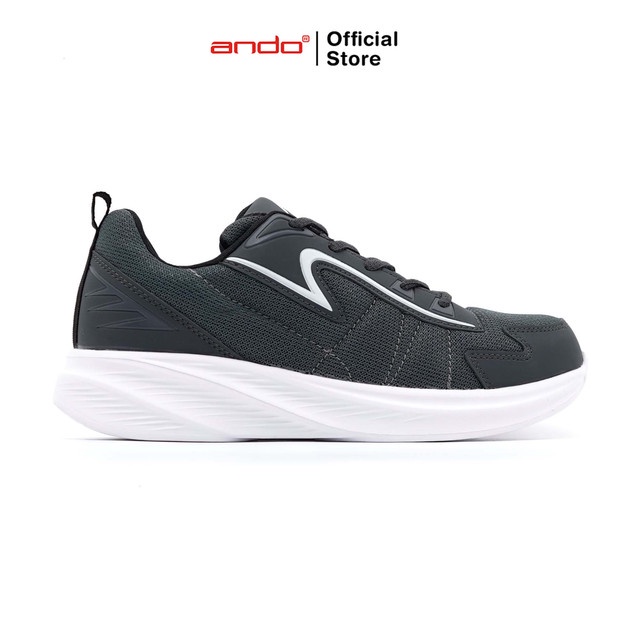 Jual Ando Official Sepatu Sneakers Benson Pria Dewasa - Abu-Abu Tua ...