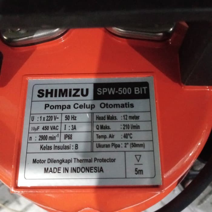Jual Shimizu Pompa Air Celup SPW 500 BIT 2 Inch 12 Meter 500 Watt ...