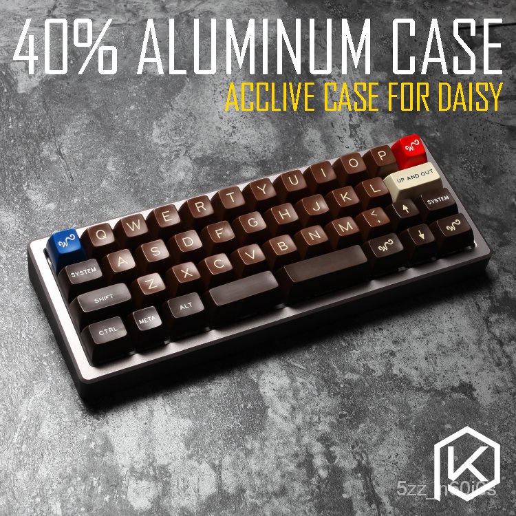 Jual &Anodized Aluminium case for daisy 40% custom keyboard acrylic ...