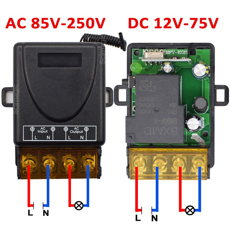 Jual 433Mhz Wireless Remote Control Switch AC 220V 1CH 30A RF Relay ...