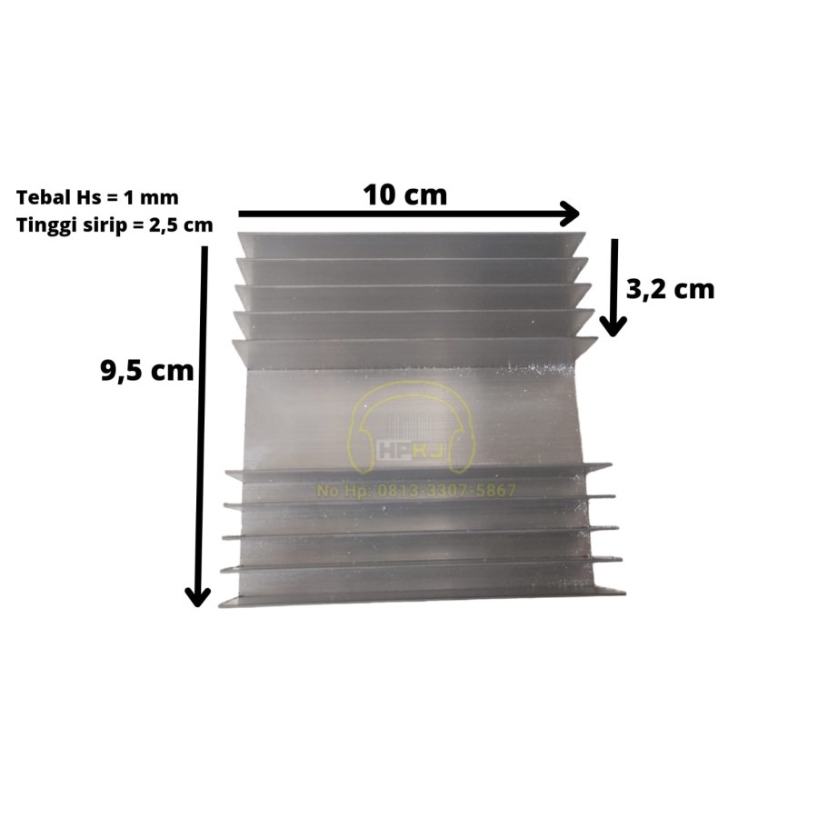Jual HEATSINK PENDINGIN POWER 5 SIRIP 10 CM TIPIS PROMO 1 MM POLOS HS 10CM | Shopee Indonesia