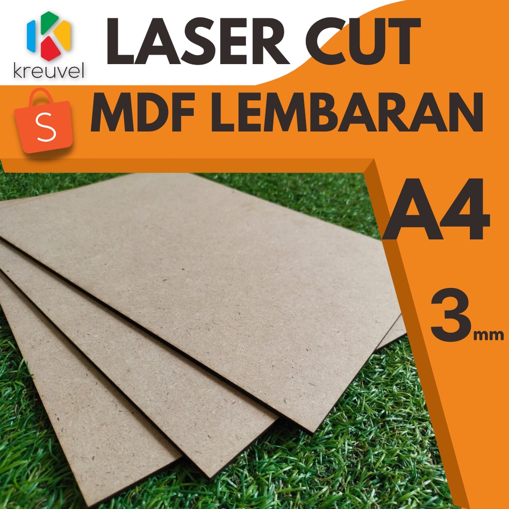 Jual Papan MDF Kayu A4 - Papan MDF A4 - MDF 3mm | Shopee Indonesia