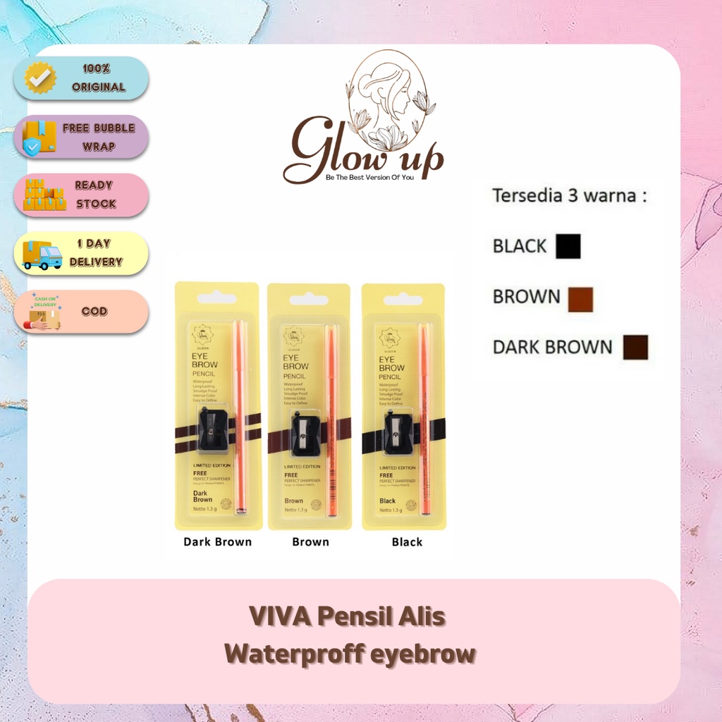 Jual ORIGINAL Pensil Pencil Alis VIVA Queen Limited Edition 60th Viva ...