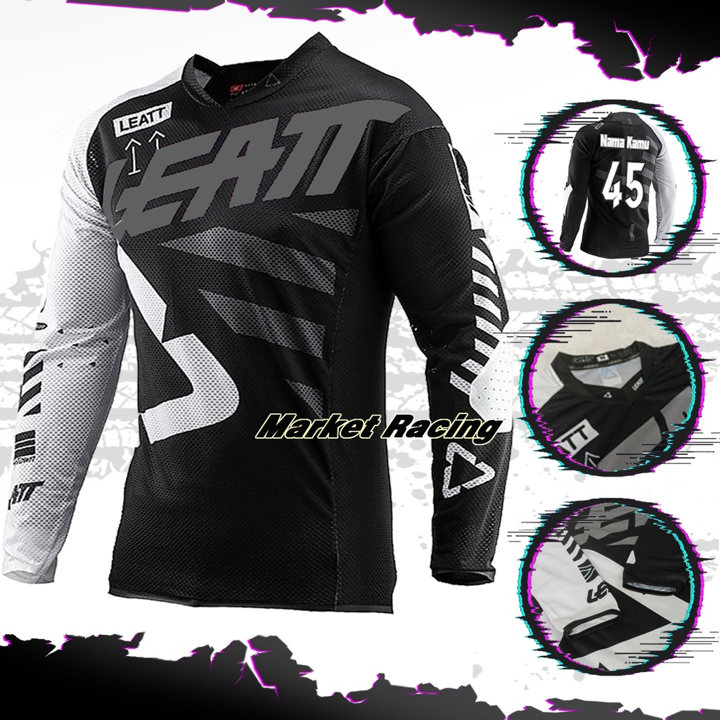 Jual Tshirt Kaos Baju F0X PUTIH HITAM (Baju Saja) Trail Jersey Motor ...