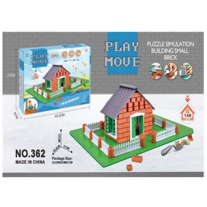 Jual Brick Architect mainan balok semen menyusun rumah | Shopee Indonesia