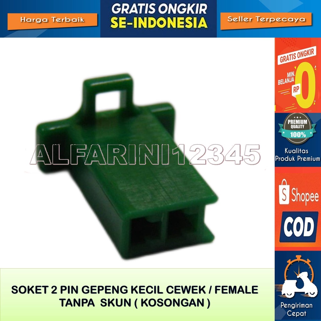 Jual Soket Kabel gepeng 2 Pin kecil Cewek Female Original Tanpa Skun ...