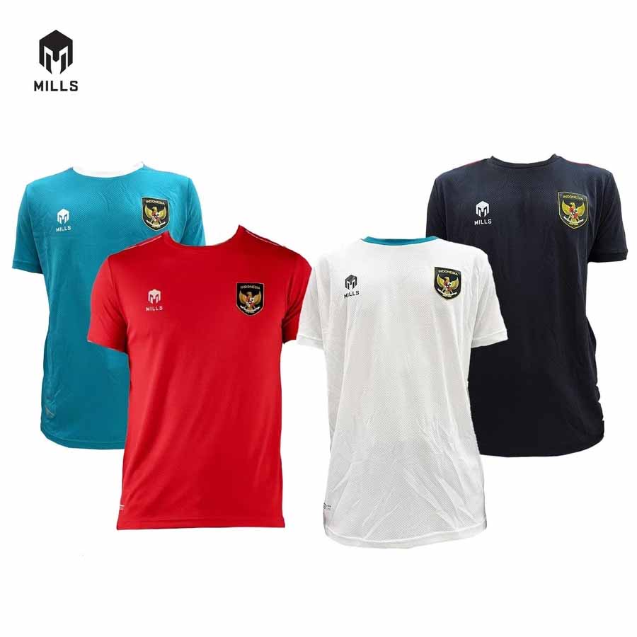 Jual KAOS MILLS TIMNAS INDONESIA SHIRT SV 4 WARNA | Shopee Indonesia