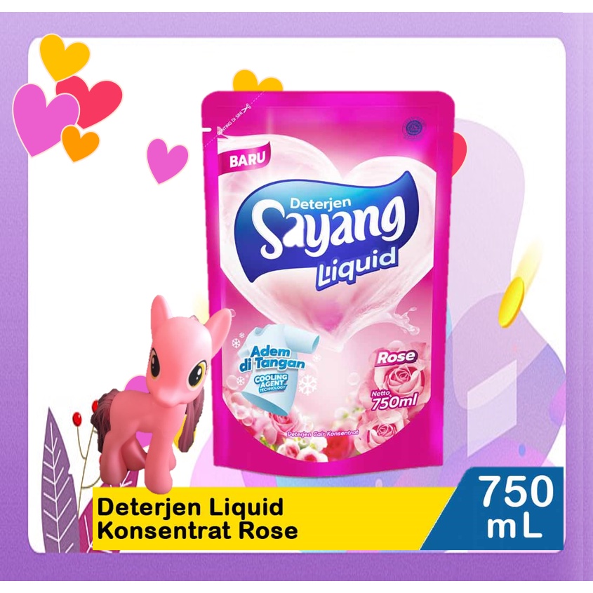 Jual Sayang Deterjen Liquid Konsentrat Rose & Original Fresh 720ml ...