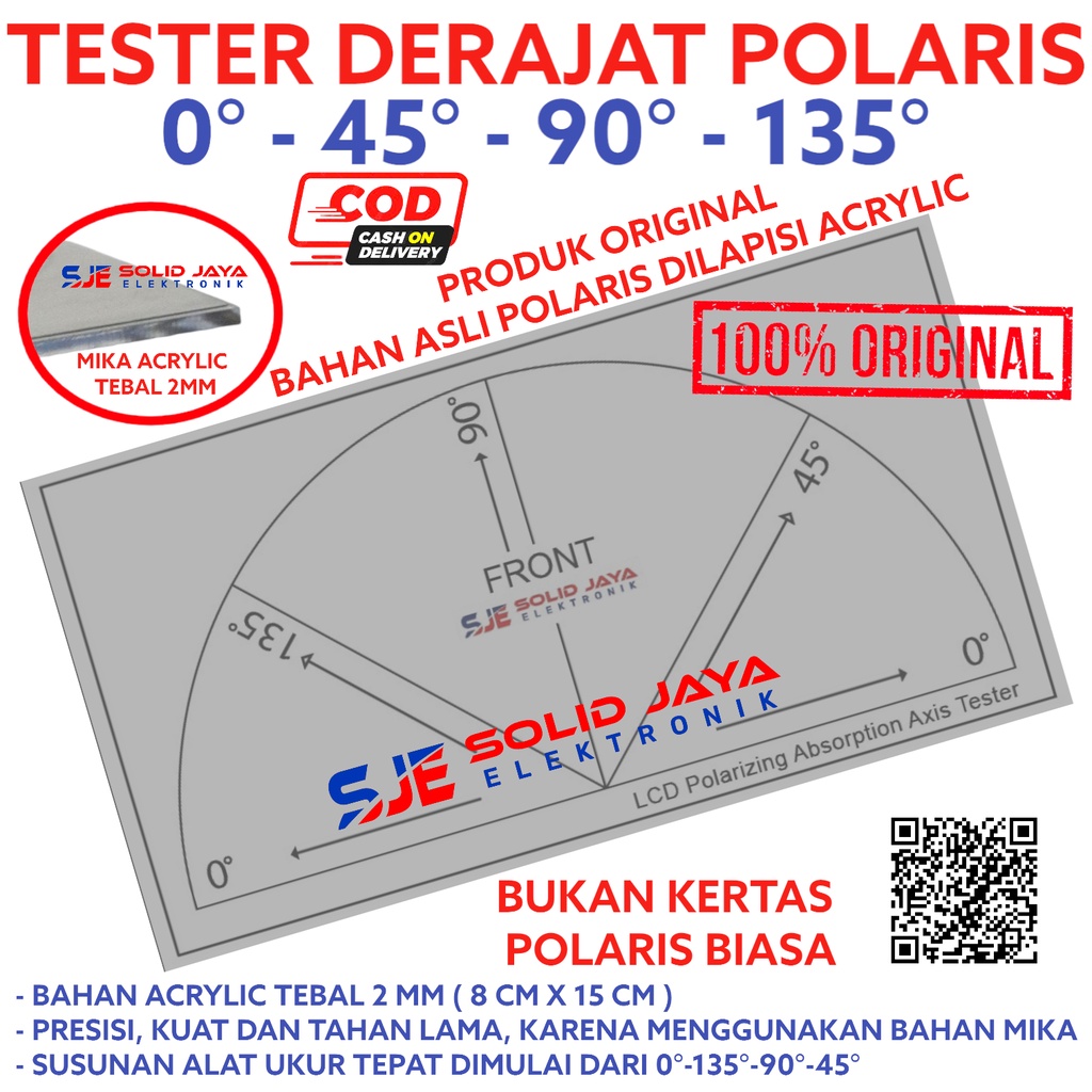 Jual TESTER POLARIS LCD LED ALAT UKUR UJI TEST DERAJAT DERAJAD ...