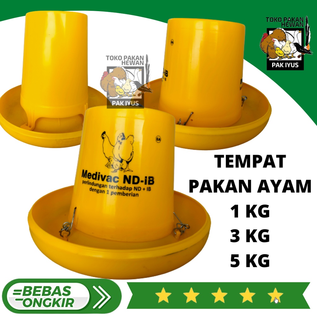 Jual TEMPAT PAKAN AYAM WADAH MAKAN PUR BREEDING UNGGAS BEBEK PUYUH RANSUM TRA KAPASITAS 1KG 3KG ...