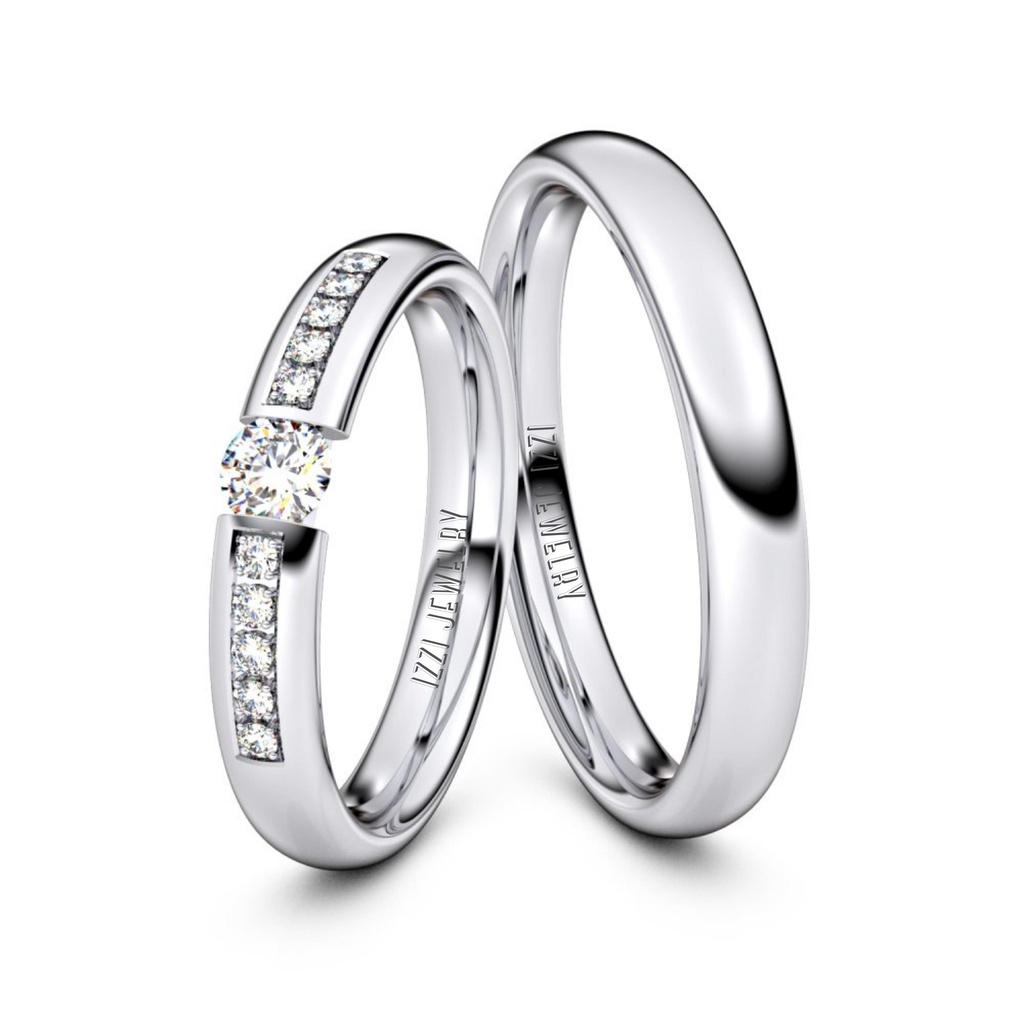 Jual Izzi Jewelry - Cincin Nikah Couple Tunangan Bahan Perak 925 ...