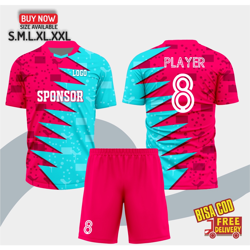 Jual Jersey Baju Setelan futsal Bola Custom Bahan Dryfit Premium Bisa Satuan Full Printing ...