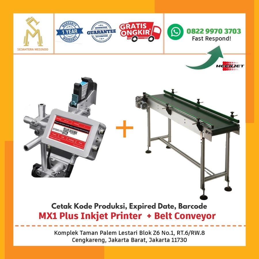 Jual Mesin Cetak Kadaluarsa Inkjet Printer Meenjet MX-1plus dengan ...