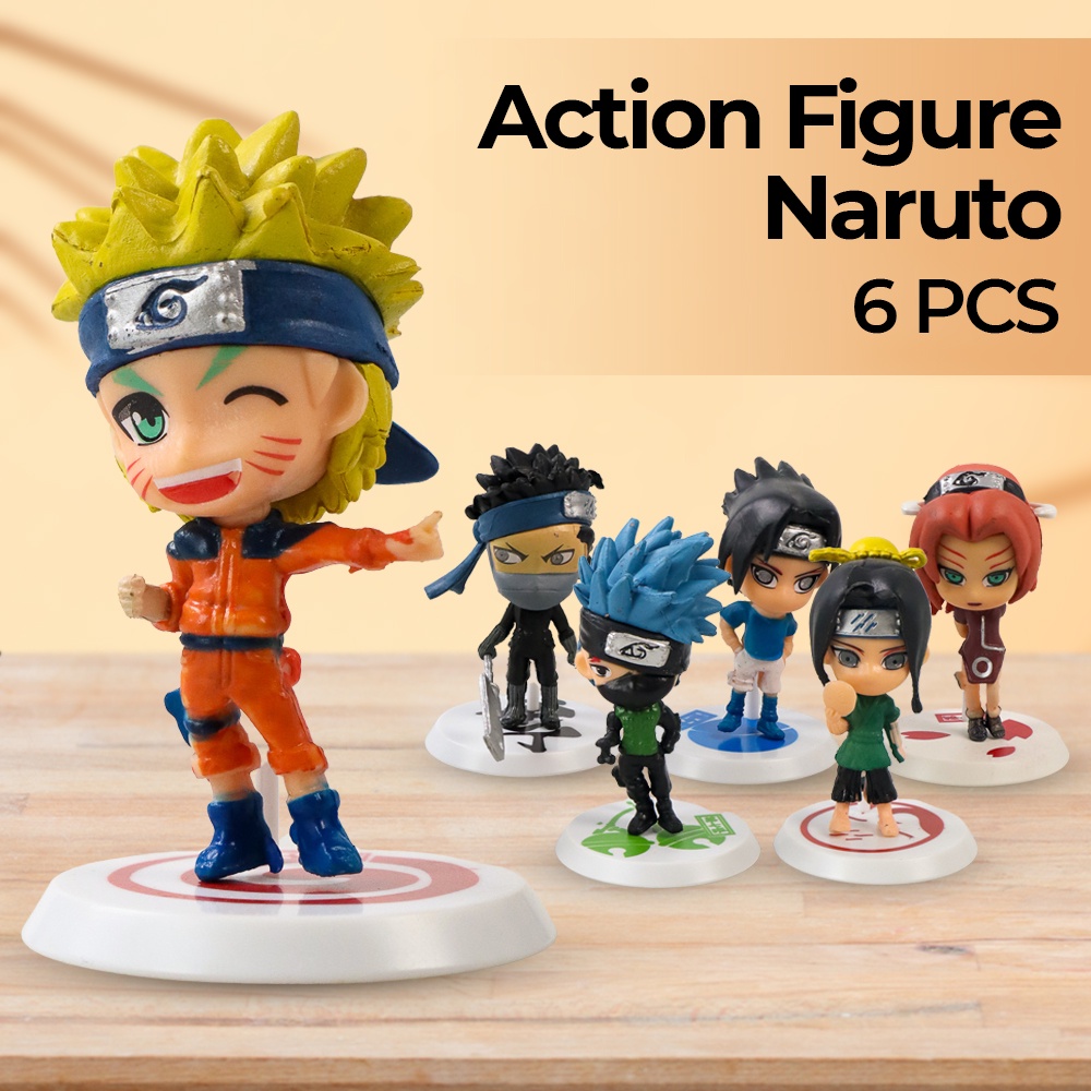 Jual Action Figure Naruto 6PCS Model Boneka Karakter PVC Pajangan Mini ...