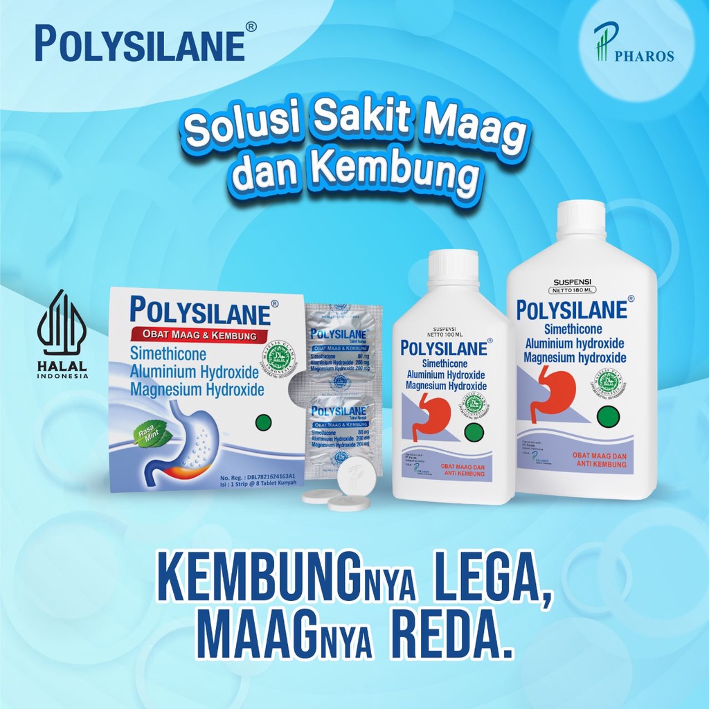 Jual Polysilane Tablet 1 Box/ Suspensi 100ml dan 180ml - Obat Maag dan ...