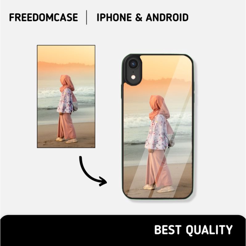 Jual Case Hp Custom Foto Softcase Back Glass Casing Kaca Pakai Gambar ...