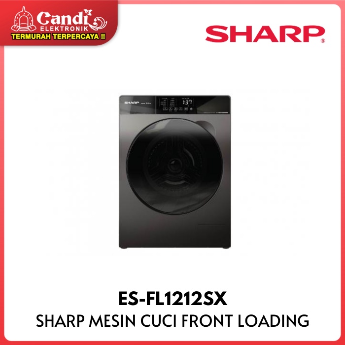 Jual SHARP MESIN CUCI ES-FL1212SX 12,5 KG INVERTER FRONT LOADING 1 TABUNG ESFL1212SX ES FL1212 ...