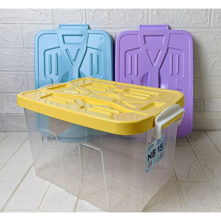 Jual Container Box Nobu Serbaguna Bening 15 Liter (25 x 38 x 21 CM ...