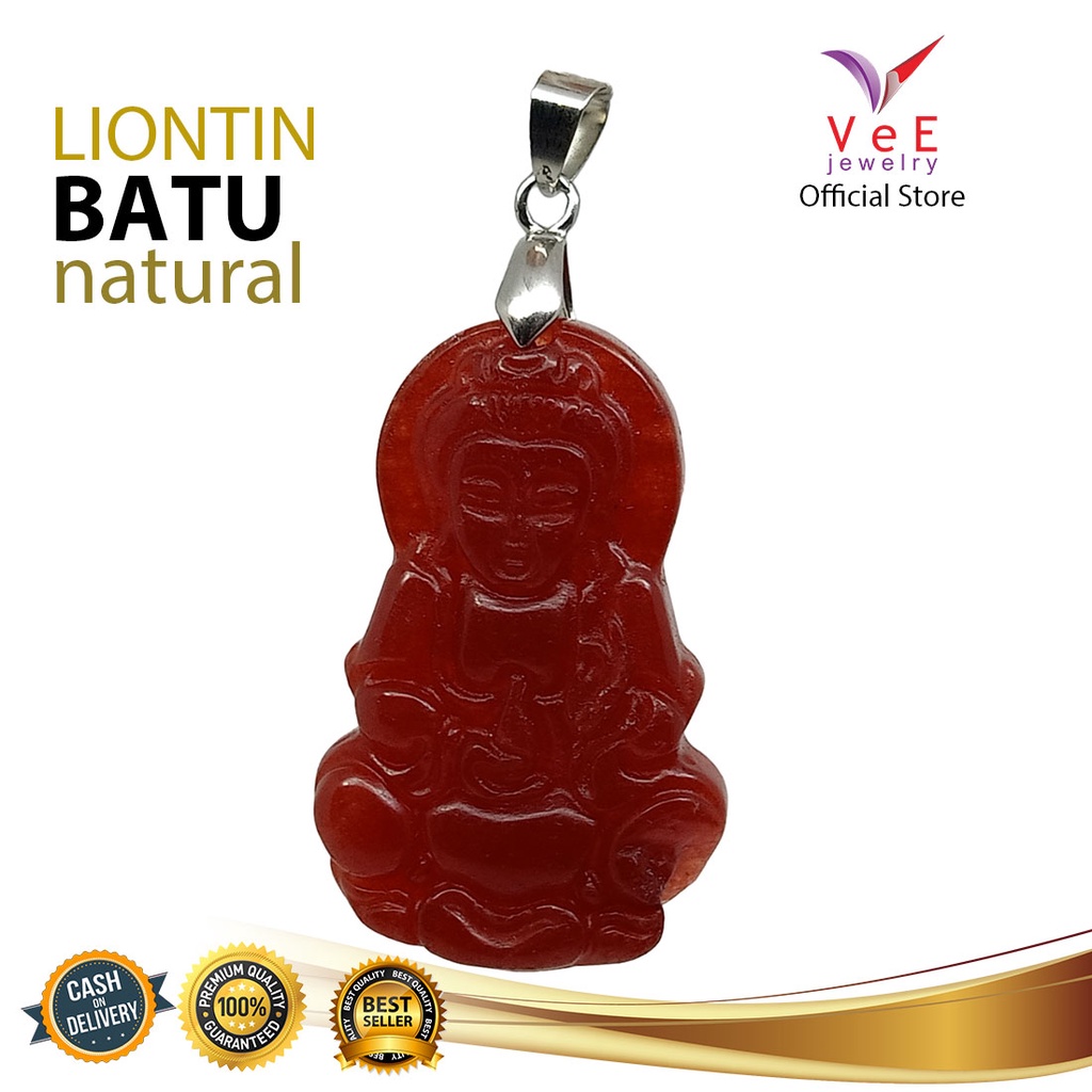 Jual Liontin Batu Giok Asli Cina Dewi Kwan Im Red Jade - Hijau - VeE ...